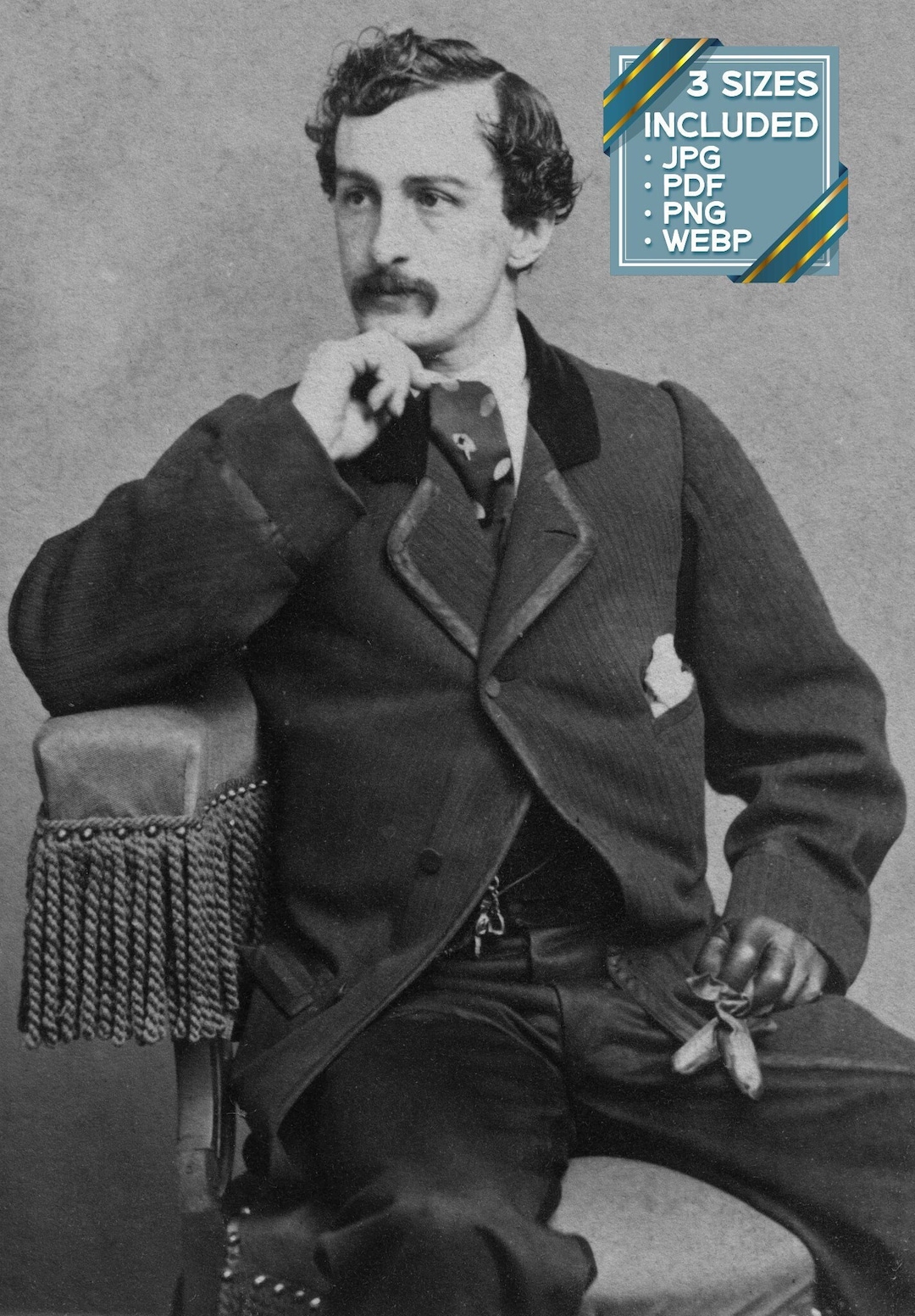 Charles Deforest Fredericks - John Wilkes Booth (1862) Photograph ...