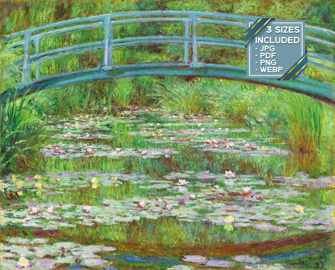Claude Monet - the Japanese Footbridge (1899) Painting | Impressionism ...