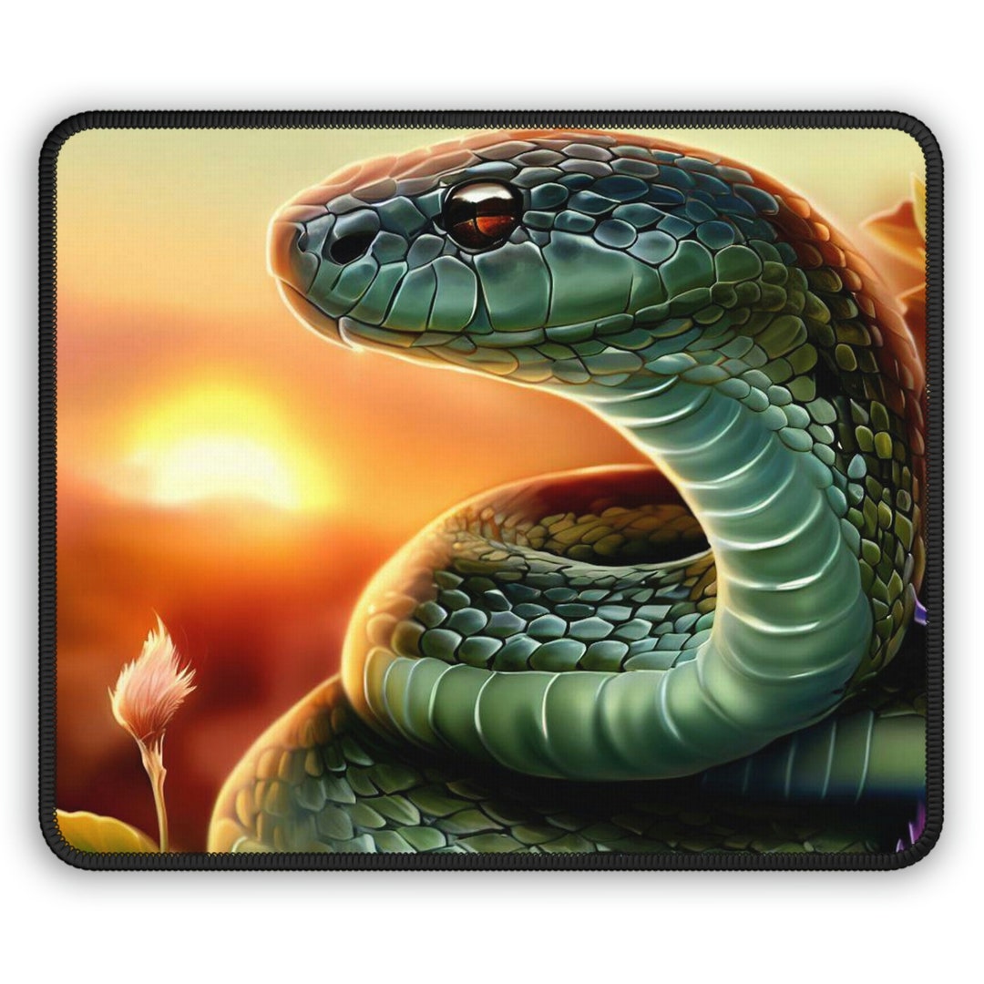 Snake Gaming Mouse Pad sunset Serpent Snake Mousepad, Perfect Gift for ...