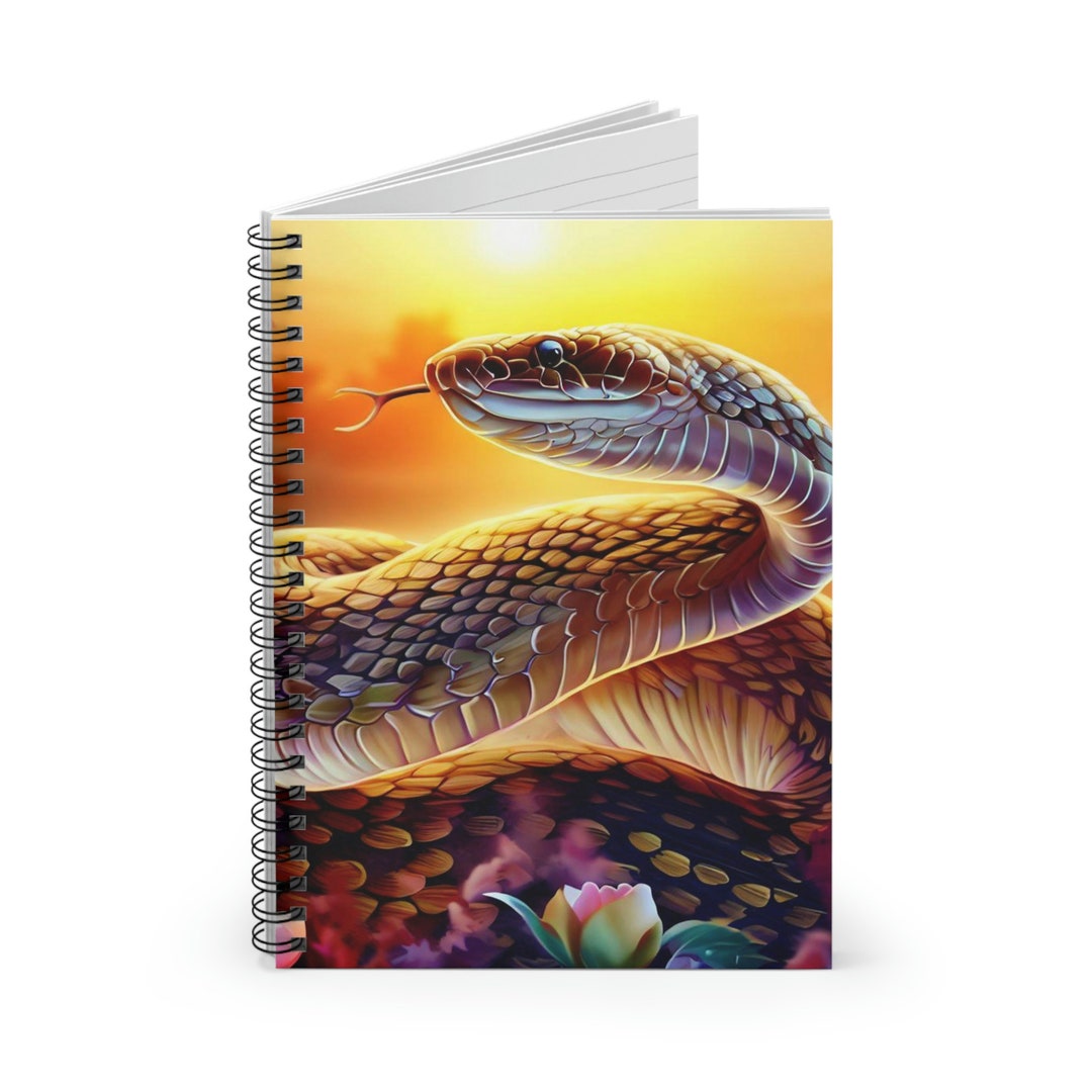 Snake at Sunset Spiral Notebook Ruled Line 118 Page Snake Journal ...