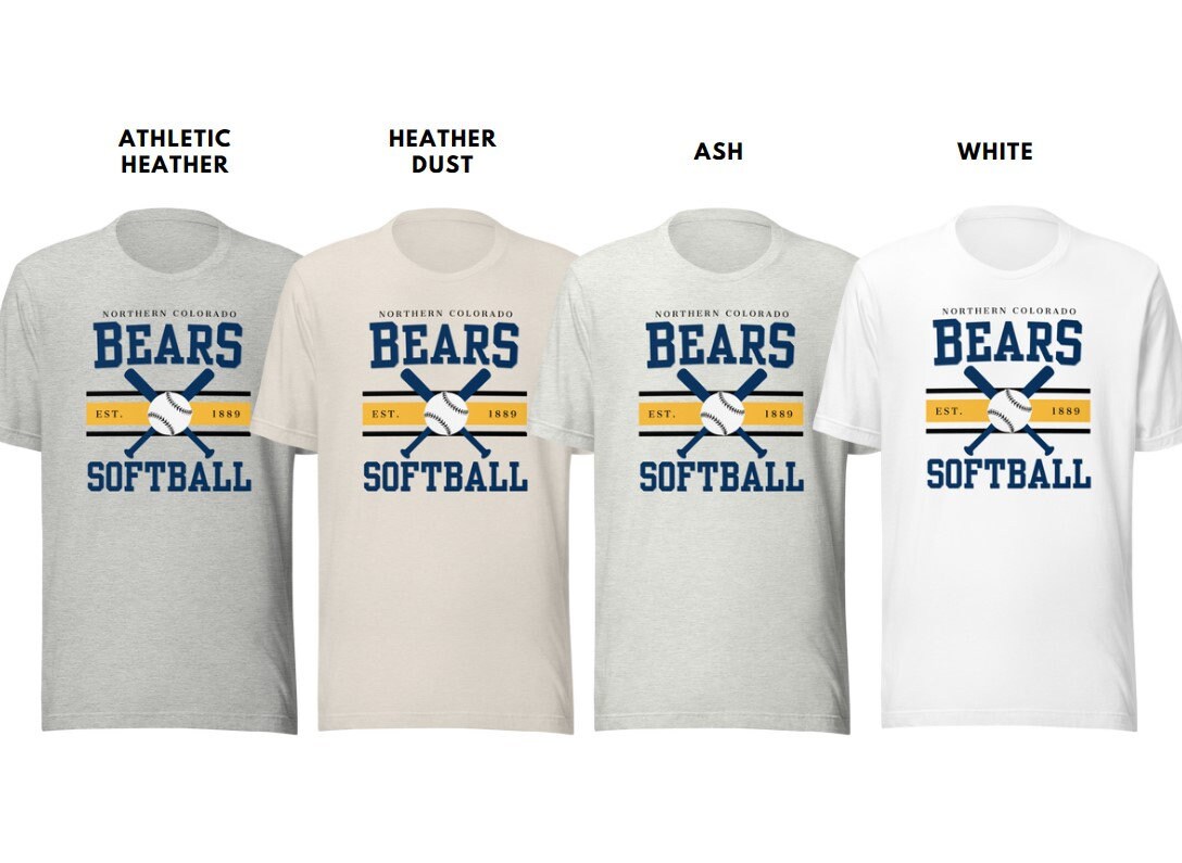 UNC Bears Softball Shirt | University of Northern Colorado Bears ...