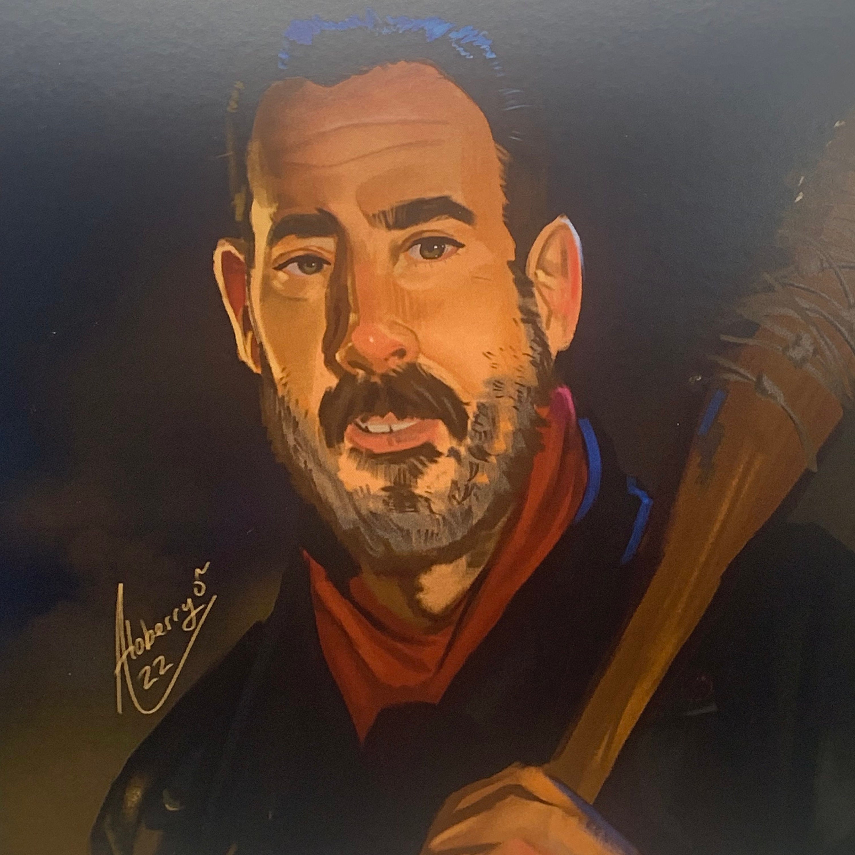The Walking Dead Negan Smith 8.5x11 Glossy Cardstock Art Print - Etsy
