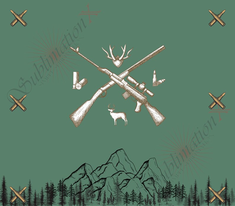 Hunting Crest 20oz. Skinny Straight Tumbler Wrap - Etsy