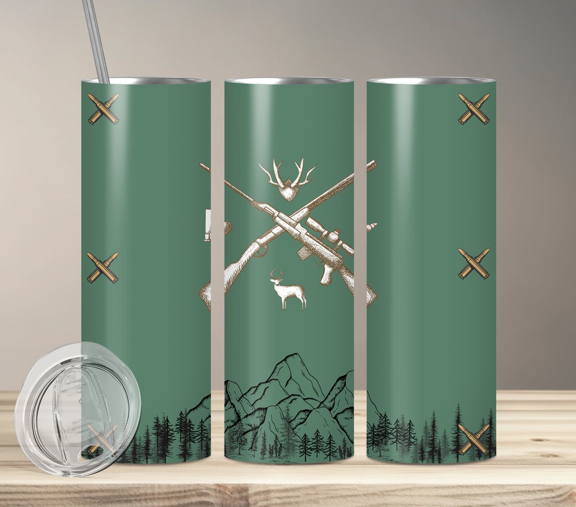 Hunting Crest 20oz. Skinny Straight Tumbler Wrap - Etsy