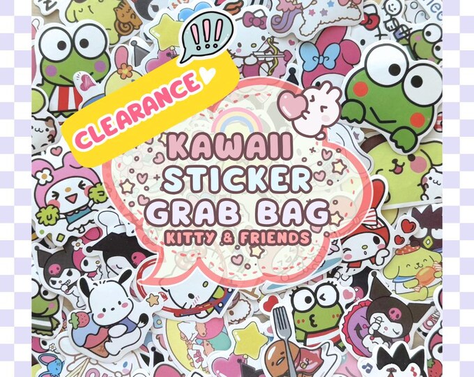 Kawaii Sticker Grab Bag Clearance | Cute Mystery Sticker Flake Pack ...