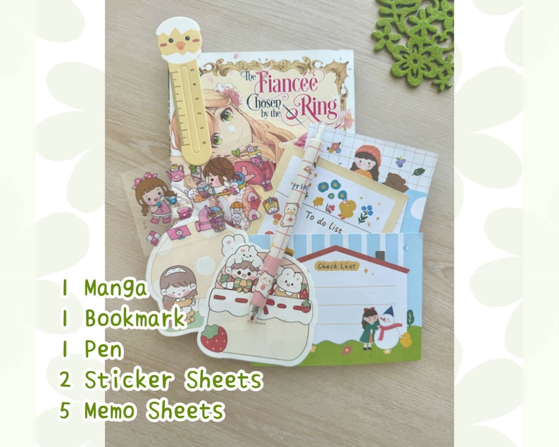 Manga Kawaii Box Mystery Manga & Cute Stationery memos, Stickers, Pen ...