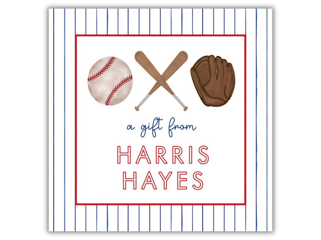 Printable Enclosure Card, Baseball, Personalized Gift Tag, Editable ...