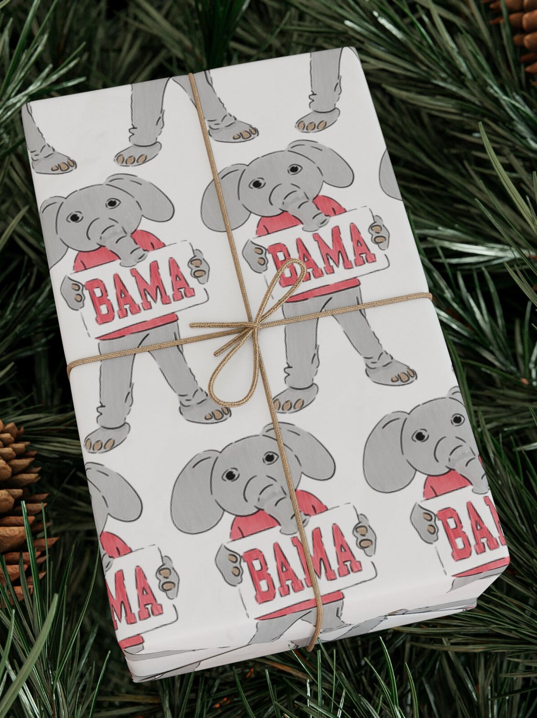 Alabama Big Al Christmas Wrapping Paper Holiday Gift Wrap - Etsy