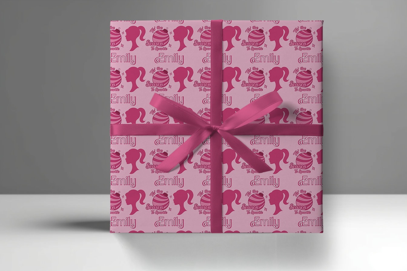 Barbie Christmas Wrapping Paper | Personalized Holiday Gift Wrap sold ...