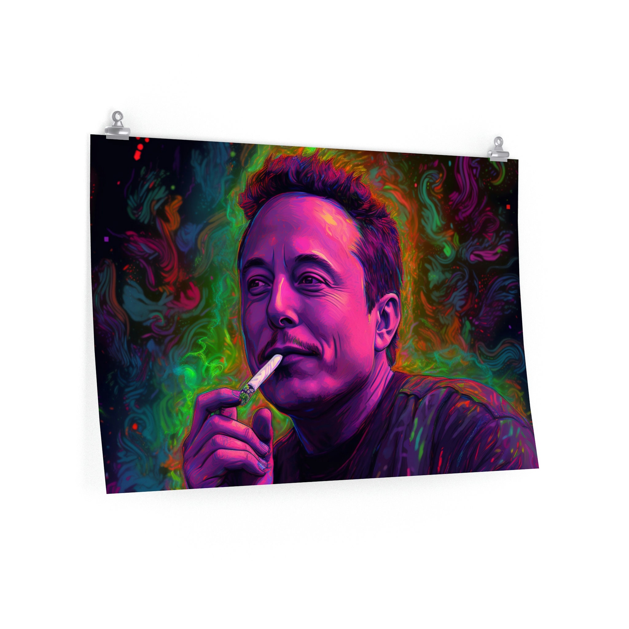 Elon Musk Neon Poster Joe Rogan Podcast Moment Print - Etsy