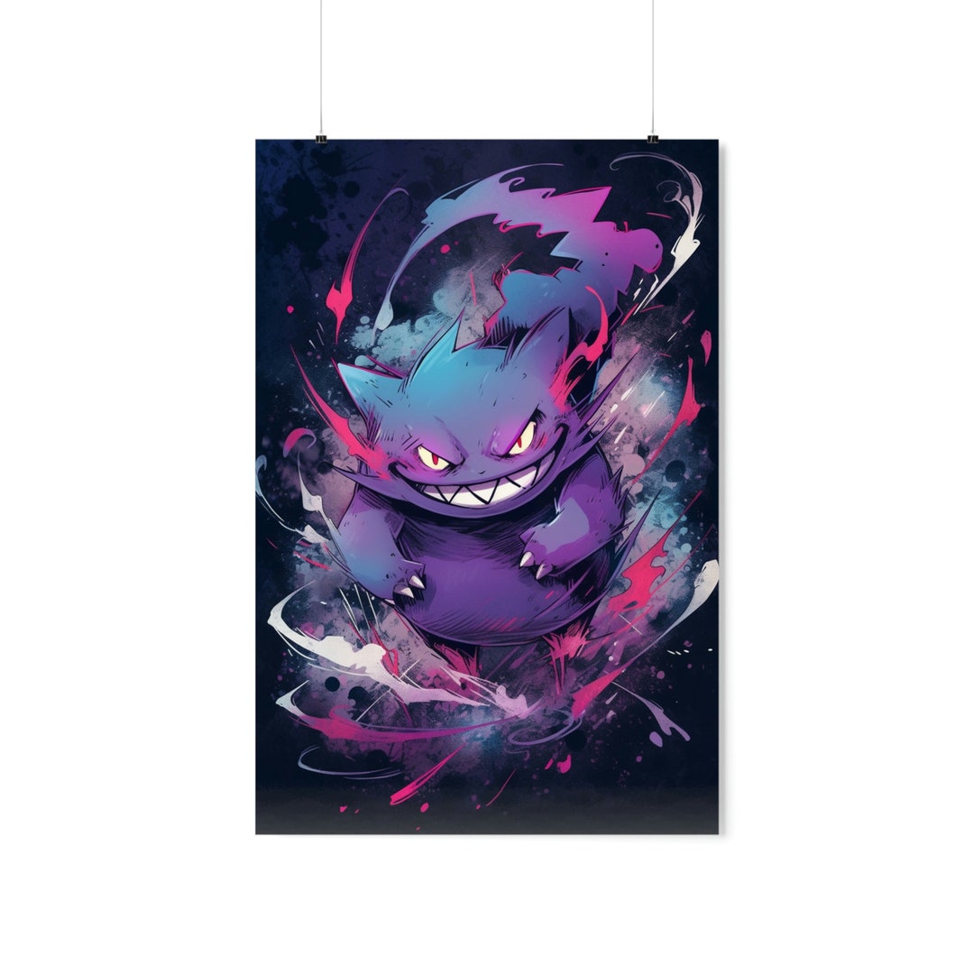 Whimsical Watercolor Gengar Pokemon Art - Etsy