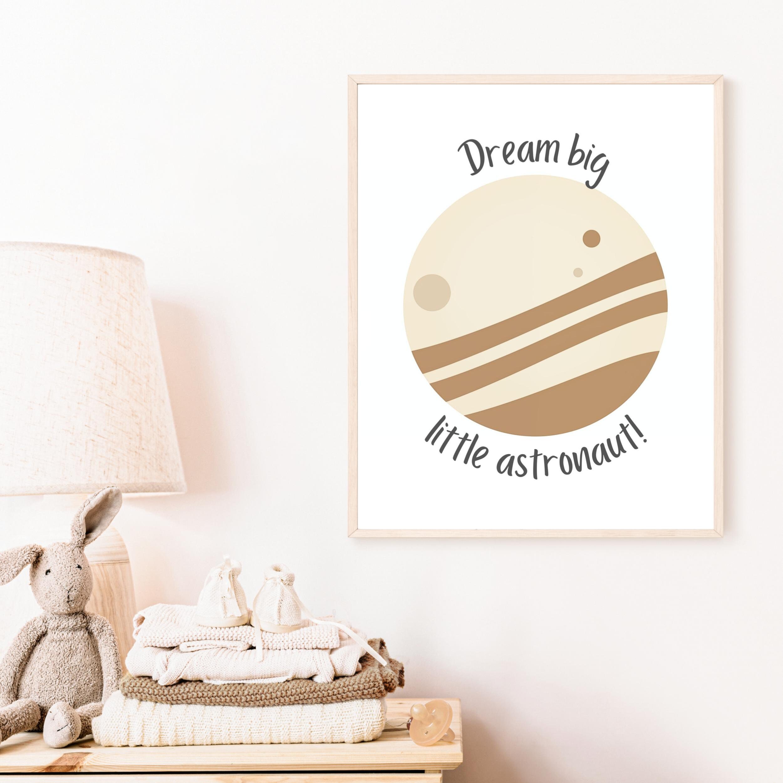 Set of 3 Outer Space Prints, Rocket Ship, Moon Print, Space Posters ...