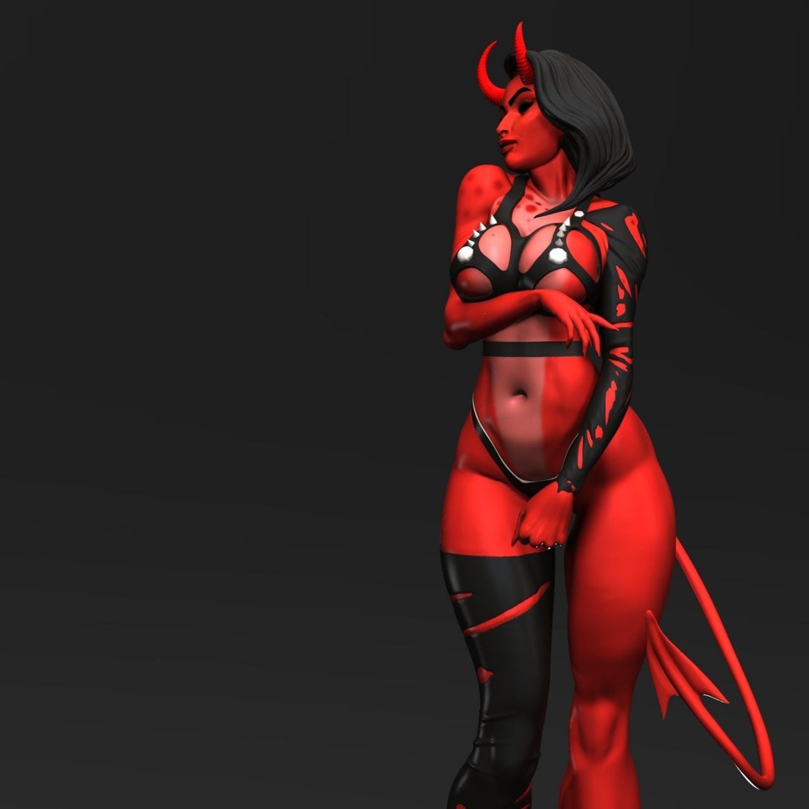The Devil Sexy Girl Hot Stl Files For 3d Printing Etsy