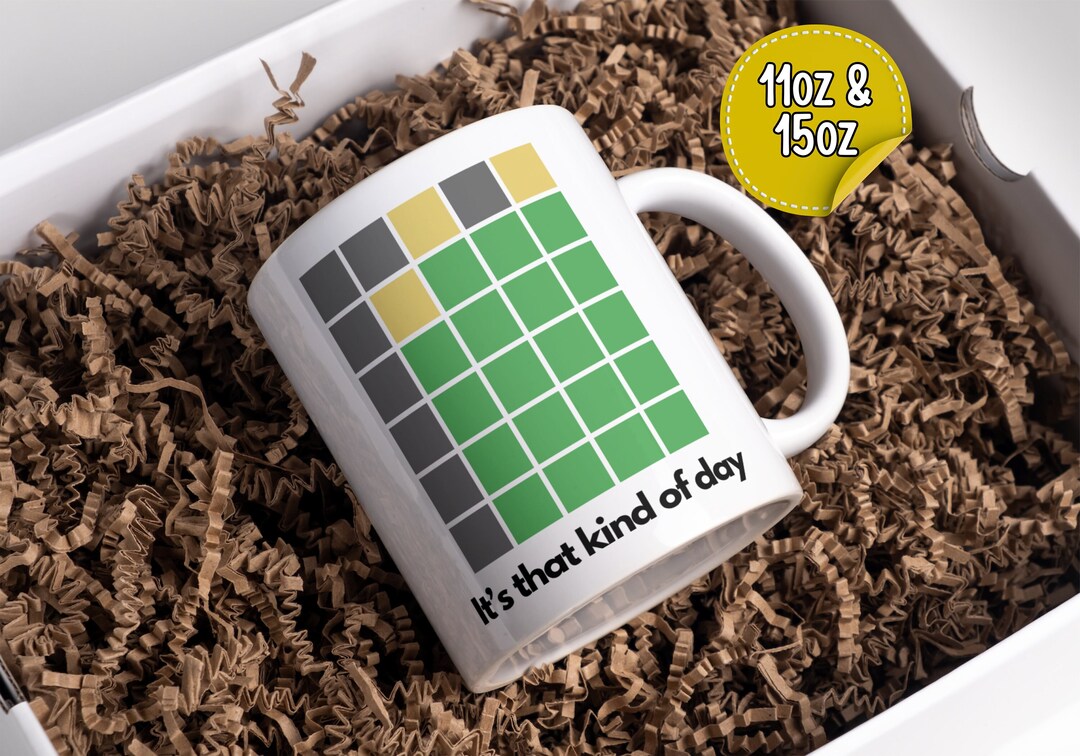 Wordle Mug NYT Word Games Funny Wordle 2 Sided Large Mug Office & Co ...