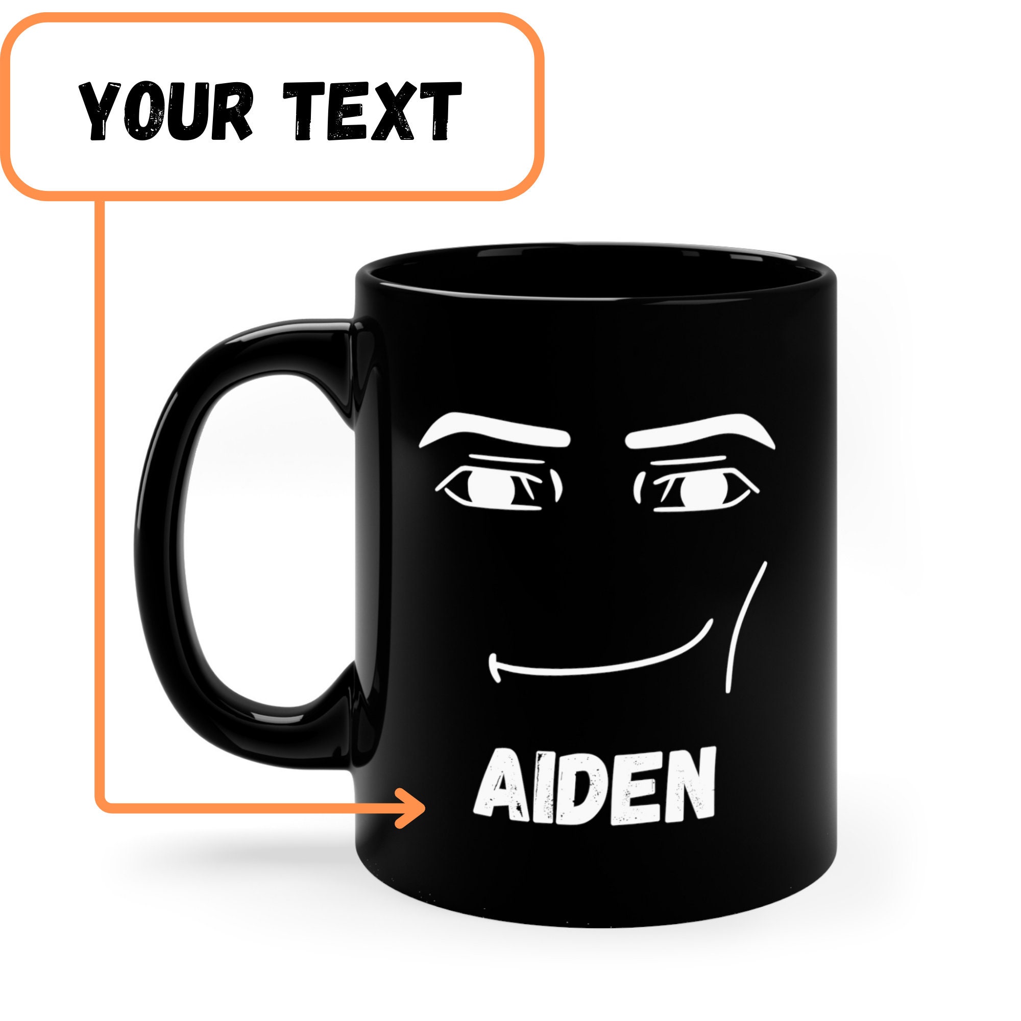 Roblox Man Face Mug Personalized Gaming Birthday Gift Custom Roblox Guy ...