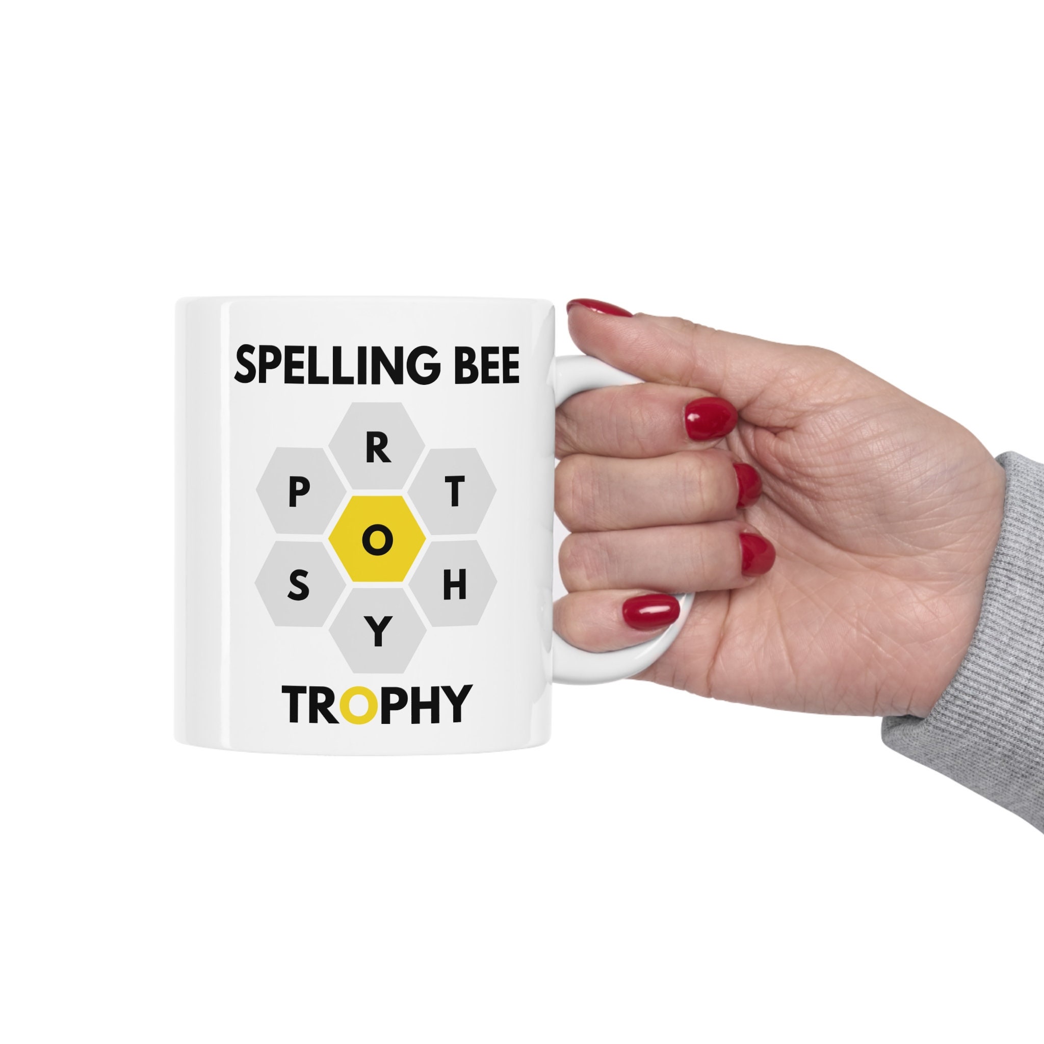 Spelling Bee Trophy Mug NYT - Wordle Mug - Custom 2 Sided 11oz Mug ...