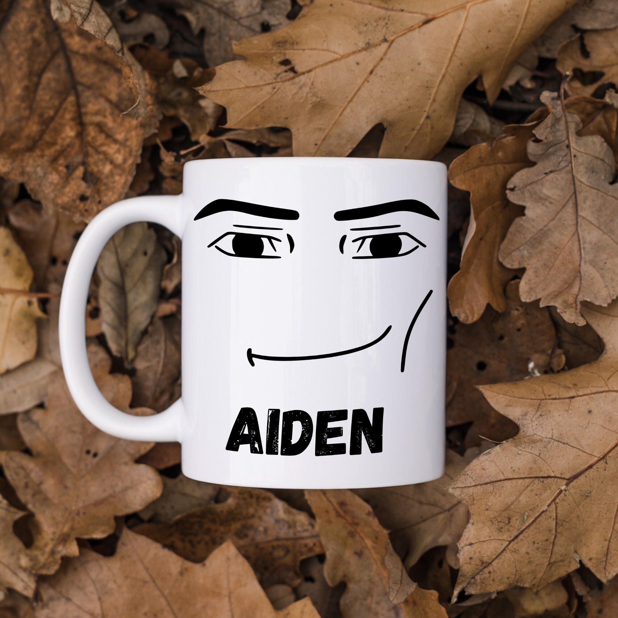 Roblox Man Face Mug Personalized Gaming Birthday T Custom Roblox Guy Face Gaming Mug Etsy