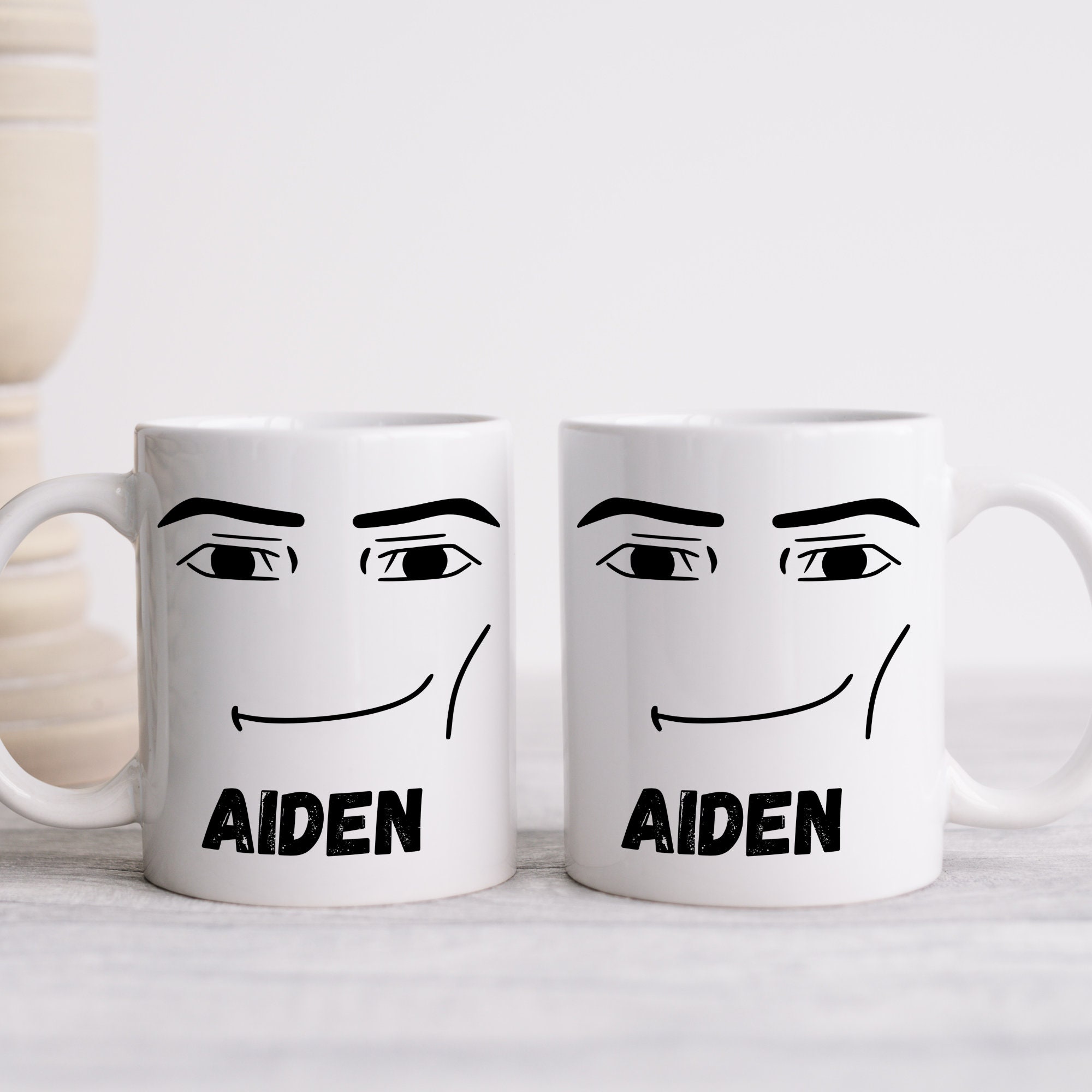 Roblox Man Face Mug Personalized Gaming Birthday Gift Custom Roblox Guy ...