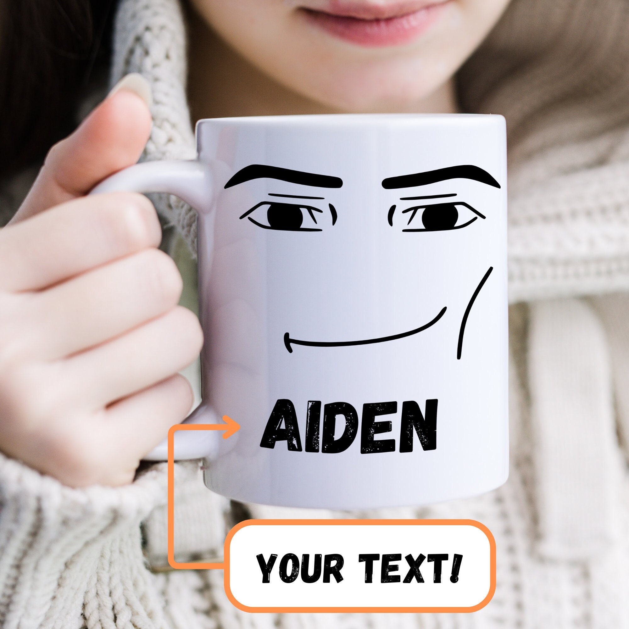 Roblox Man Face Mug Personalized Gaming Birthday T Custom Roblox Guy