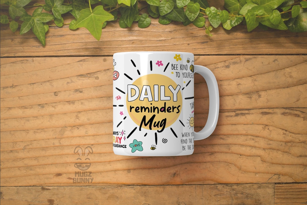 Daily Reminders Mug | Inspirational Mug | Positivity Gift ...