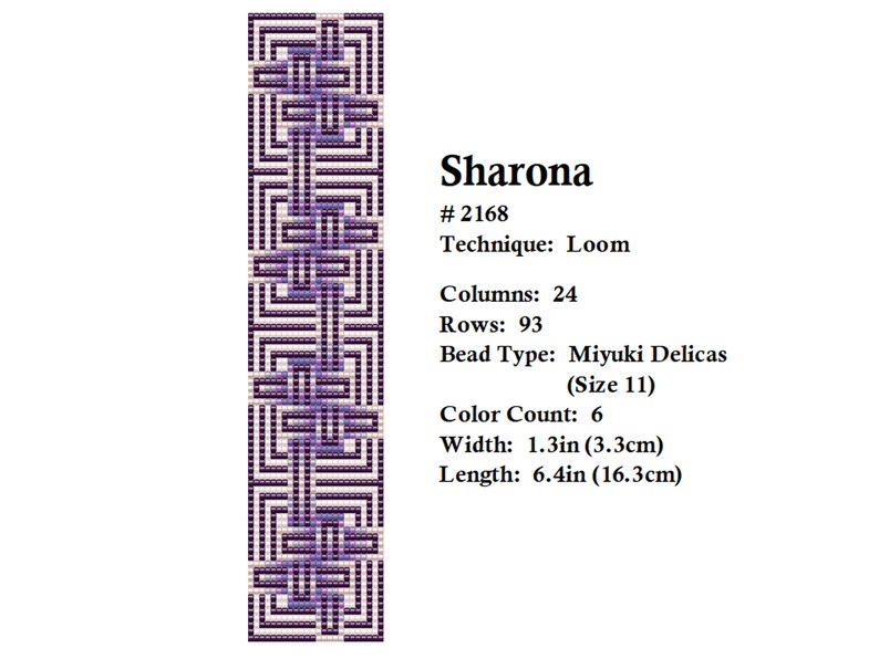 Sharona – Loom Bracelet Pattern Loom Bead Stitch Miyuki Delica 11 ...