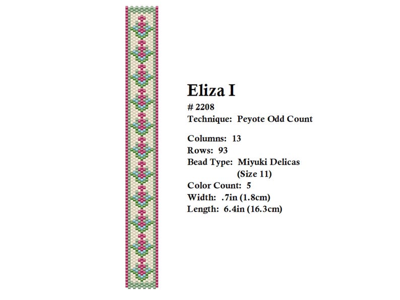 Eliza I & II – Peyote Bracelet Pattern Seed Bead Bracelet Pattern ...