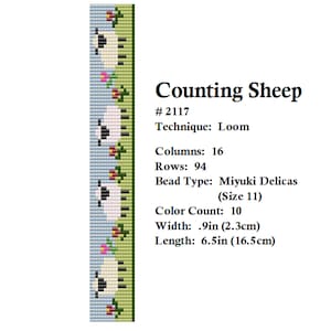 Counting Sheep Loom Bracelet Pattern Loom Bead Stitch Miyuki Delica