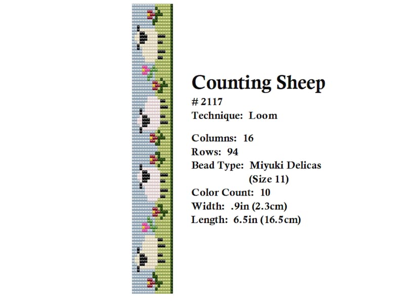 Counting Sheep Loom Bracelet Pattern Loom Bead Stitch Miyuki - Etsy