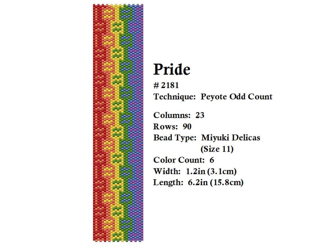 Pride – Peyote Bracelet Pattern Seed Bead Bracelet Pattern Firefly ...