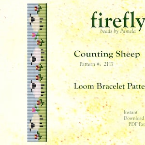 Counting Sheep – Loom Bracelet Pattern Loom Bead Stitch Miyuki Delica ...