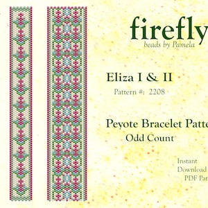 Eliza I & II – Peyote Bracelet Pattern Seed Bead Bracelet Pattern ...