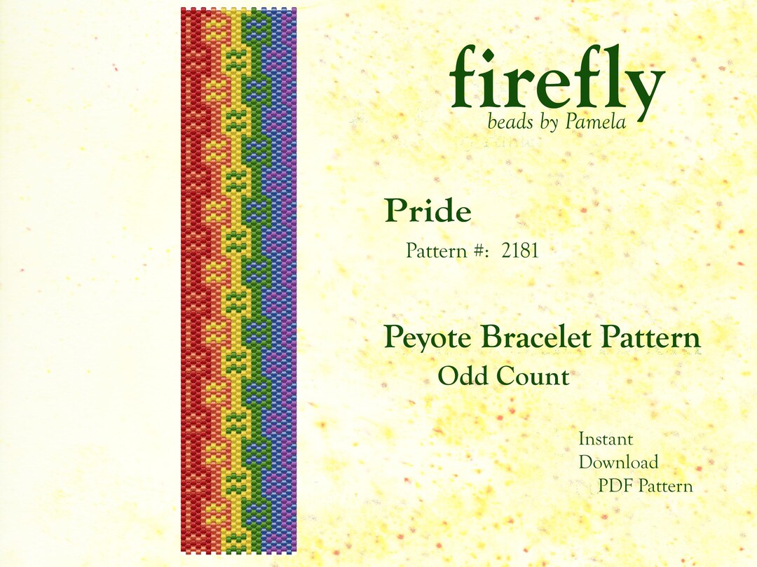 Pride – Peyote Bracelet Pattern Seed Bead Bracelet Pattern Firefly ...