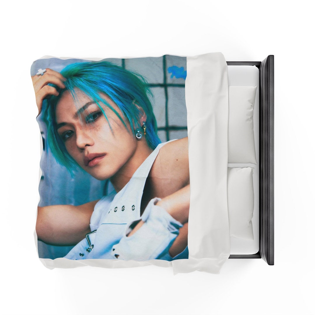 Custom Stray Kids Felix Photo Blanket, Felix Plush Blanket, Skz Blanket ...