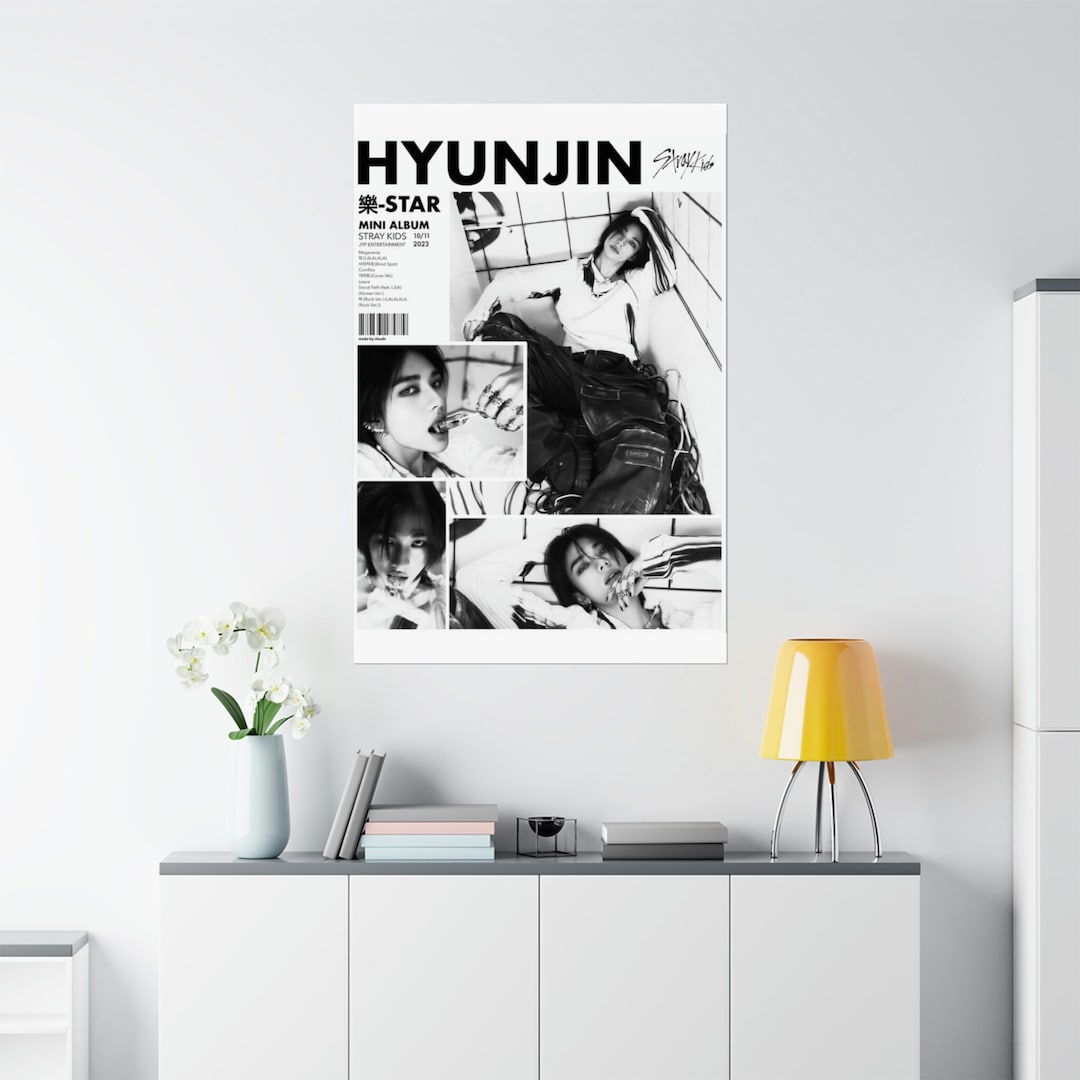 Straykids Hyunjin Poster,straykids Rock-star Album Poster,skz Print,skz ...