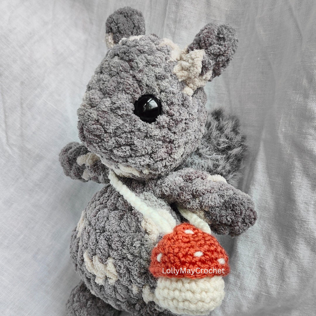 Sage Hiking Squirrel Snuggler Crochet Pattern - English US Crochet ...