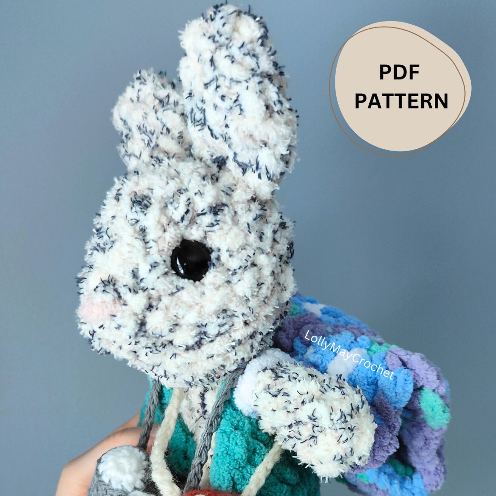 Brooklyn Hiking Bunny Snuggler Crochet Pattern - English US Crochet ...