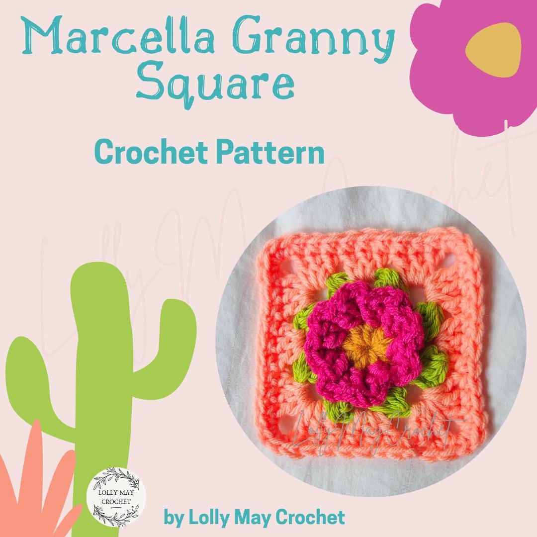 Marcella Flower Granny Square Crochet Pattern (digital Download) - English US Terms - Etsy
