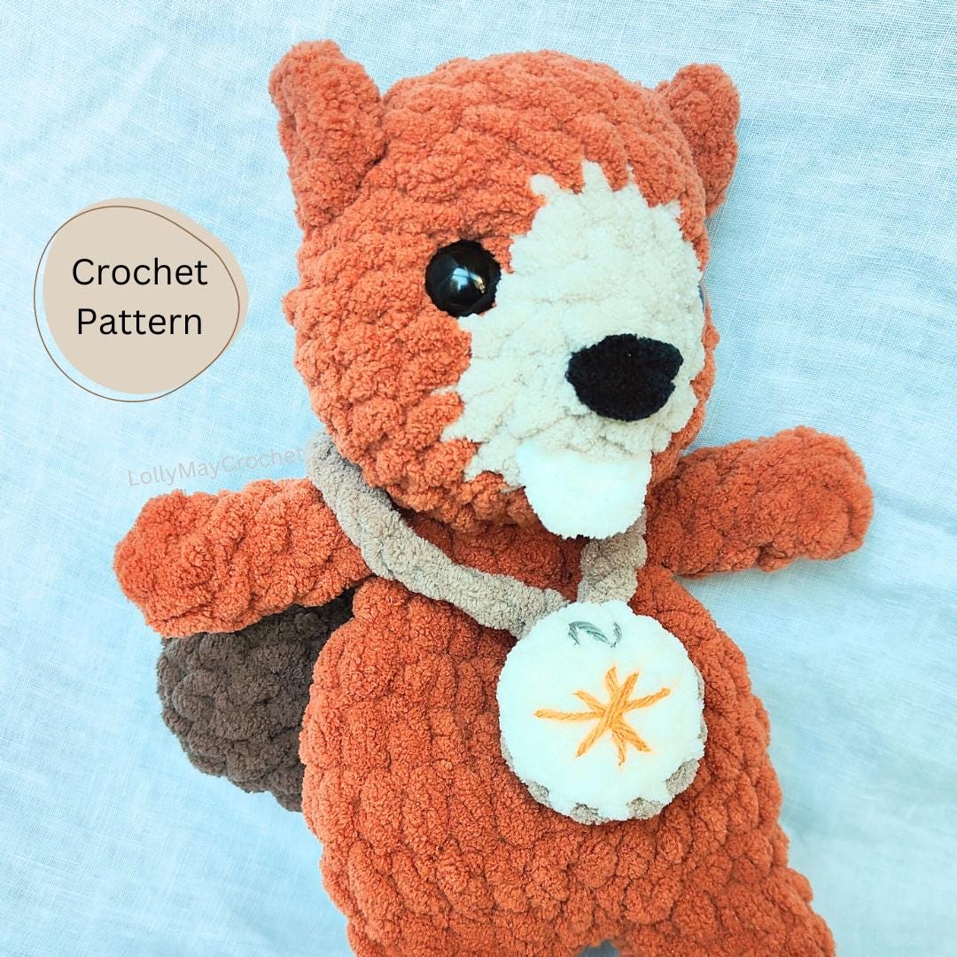 Briar Hiking Beaver Snuggler Crochet Pattern - English US Crochet Terms ...