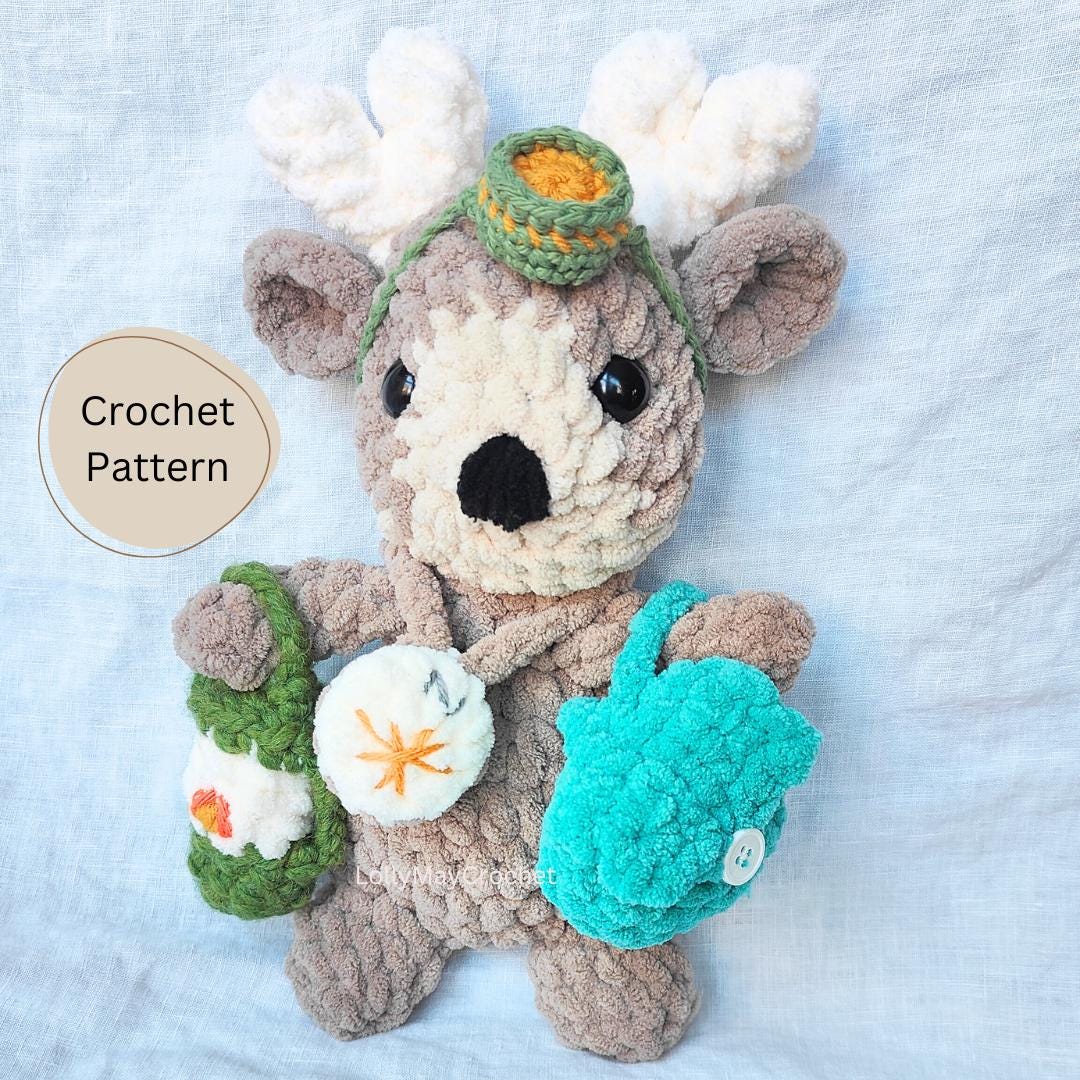 Dax Hiking Deer Snuggler Crochet Pattern - English US Crochet Terms - 1 ...