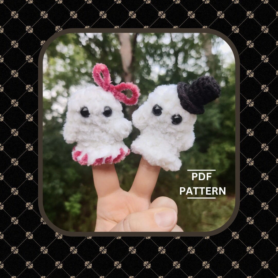 PDF Crochet Pattern Ghost Finger Puppets - Etsy