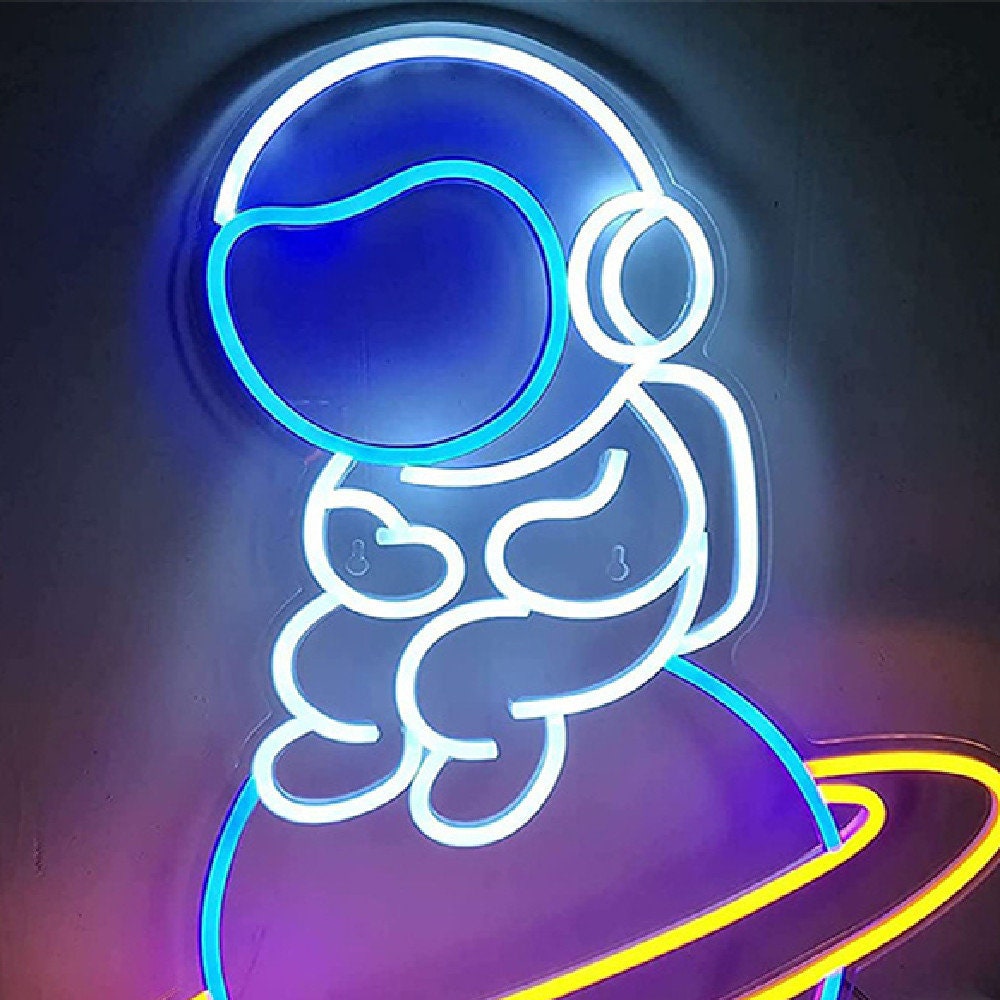 New Glowing Astronaut Neon Light - Etsy