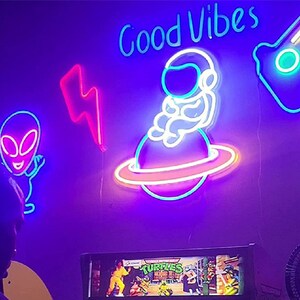 New Glowing Astronaut Neon Light - Etsy
