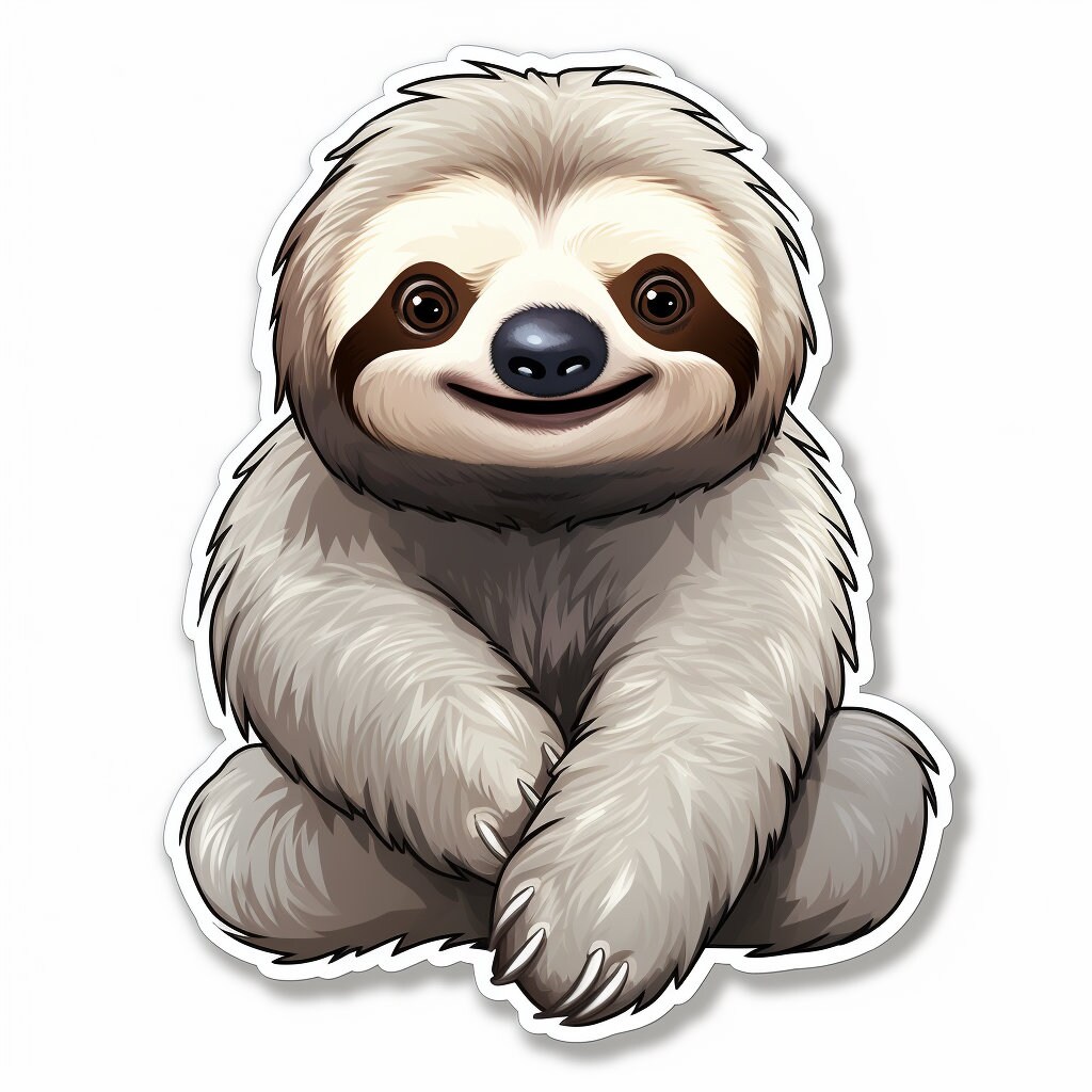100 Ultra Cute Sloth Stickers - Adorable Sloth Decals - Planner ...