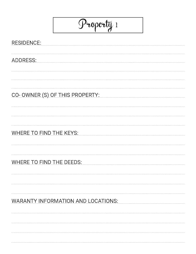 Death Planner Printable in Case I Die Book for Men, Women, and All ...