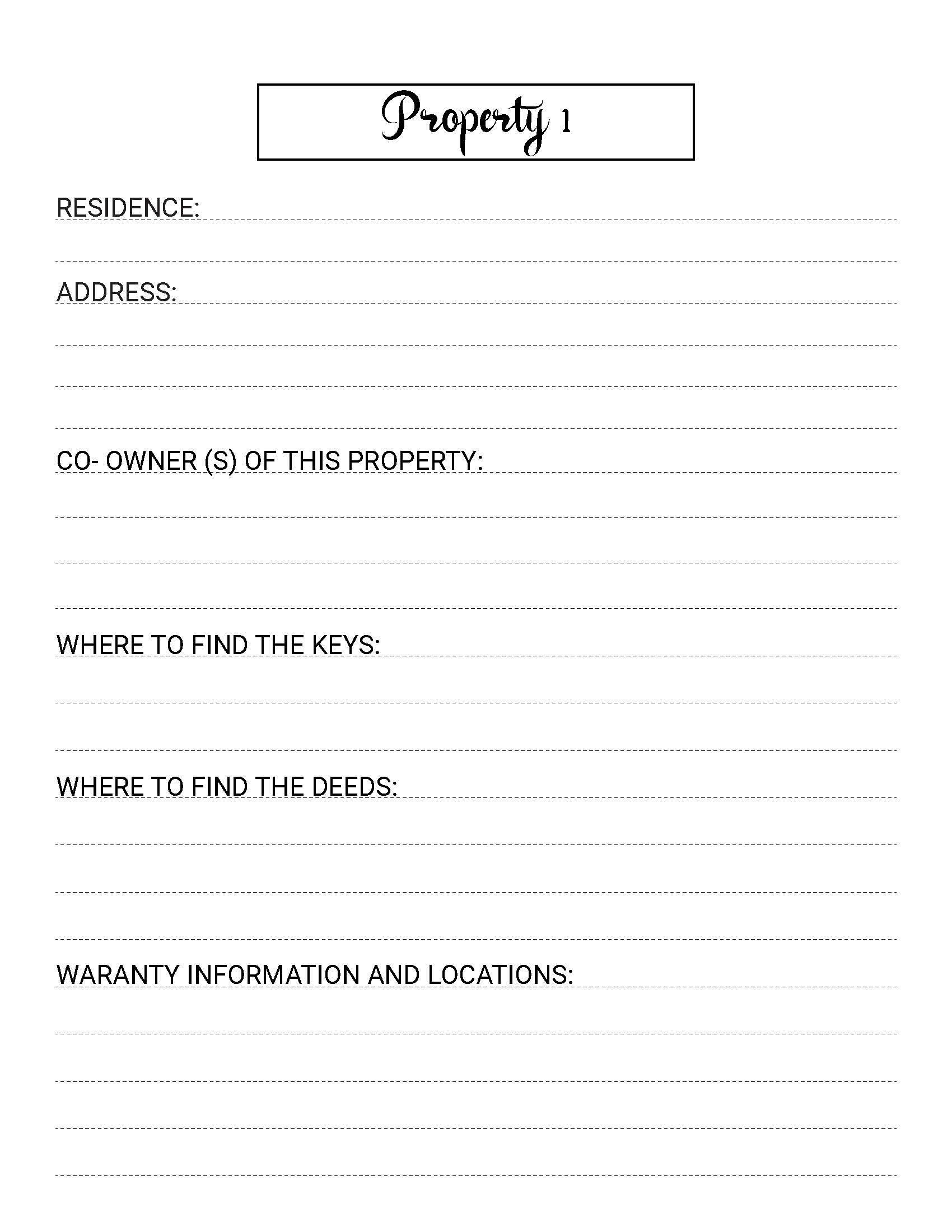 Death Planner Printable in Case I Die Book for Men Women and - Etsy ...