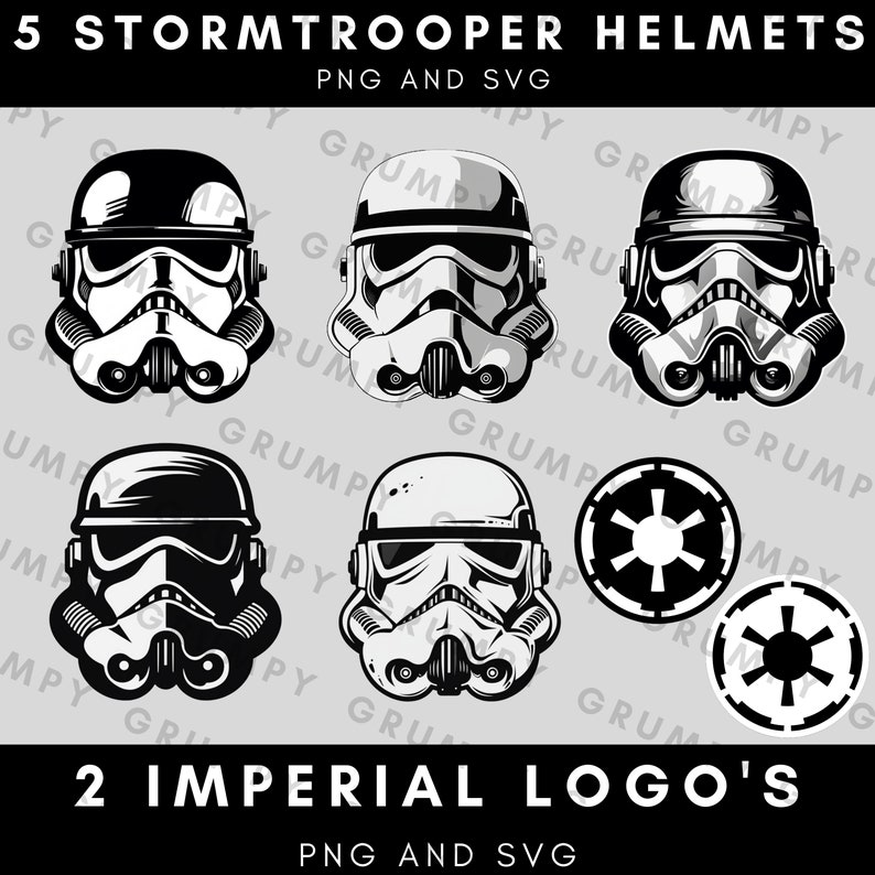 Stormtrooper Bundle of 7, PNG, SVG, Star Wars, Cricut, Digital File ...