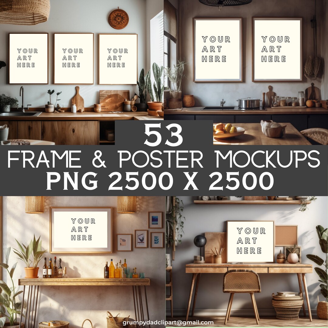 53 Frame and Poster Mock Ups Frame and Poster Mock up Bundle Modern ...