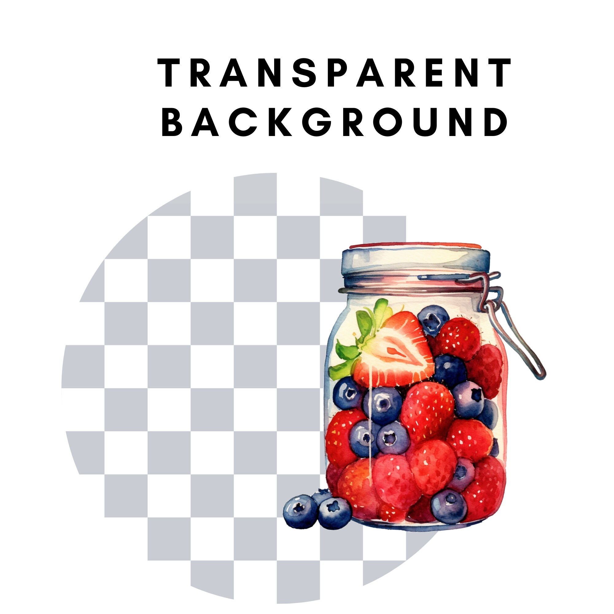 Watercolor Berry Jam Clipart - Raspberry, Strawberry, Blackberry, and ...