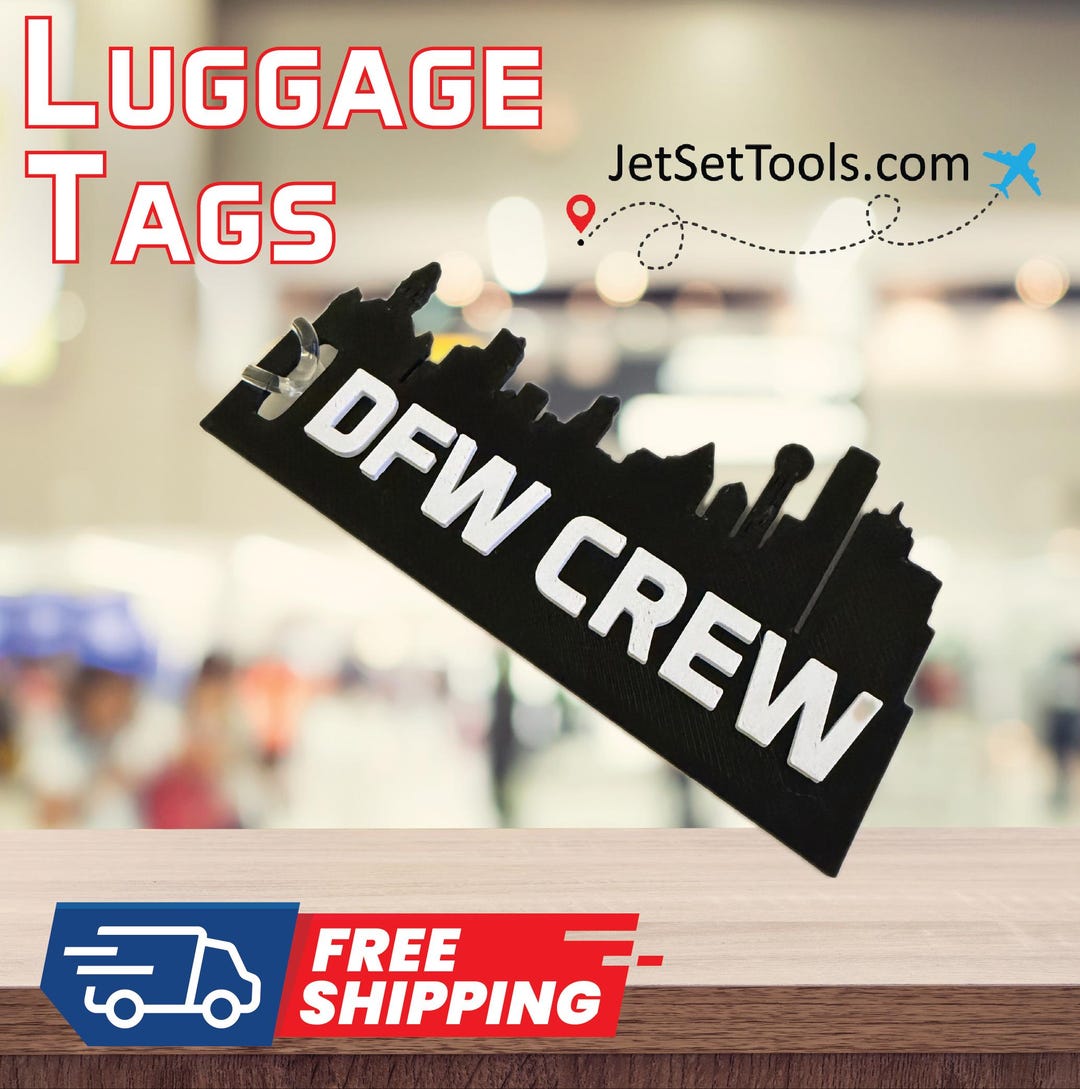 DFW (dallas) Crew Luggage Tags - Etsy