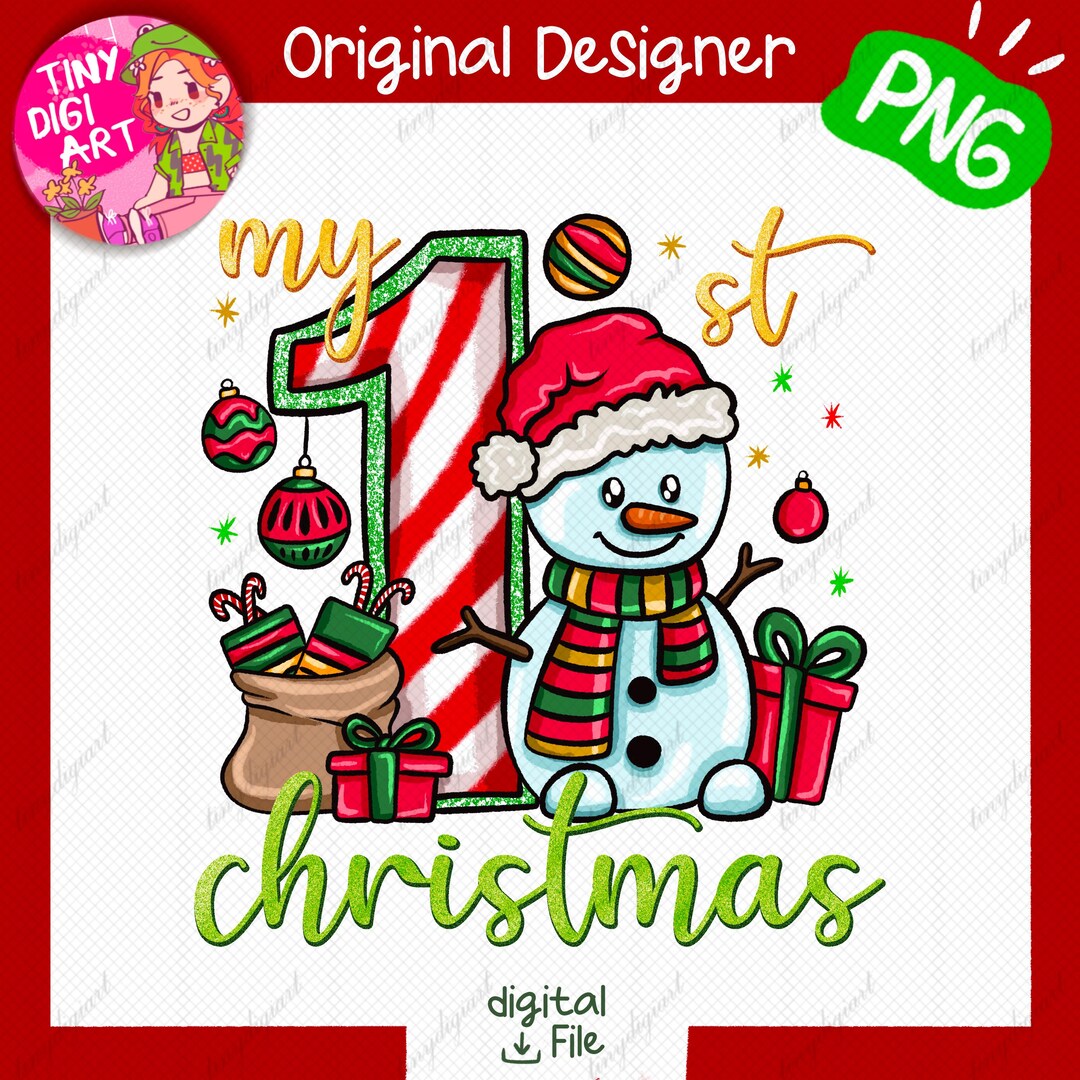 My 1st Christmas Png, Snowman Png, Christmas Png, Baby Christmas Png ...